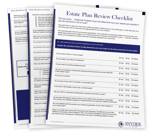 Estate Planning Checklist | Snyder Law